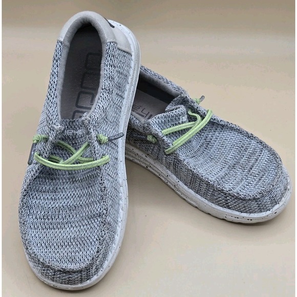 Hey Dude | Shoes | Hey Dude Wally Youth Sox Stone White Slip On Shoe Us ...
